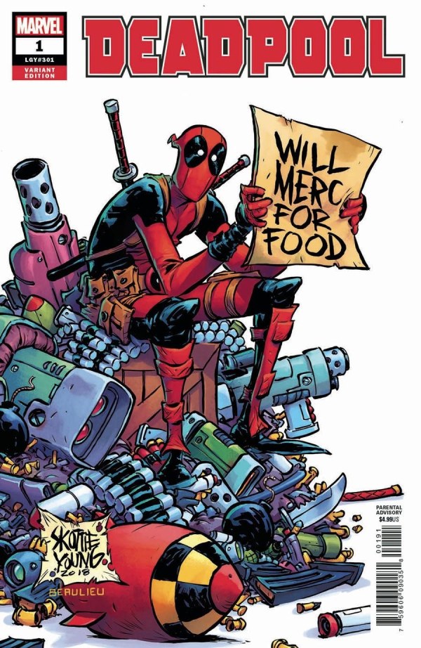 DEADPOOL #1 (2018) SKOTTIE YOUNG 1:25 VAR NM+ – Untold Comics